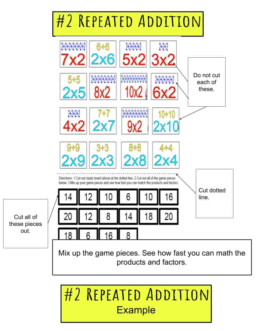 Multiplication PDF study - Cursive Characters