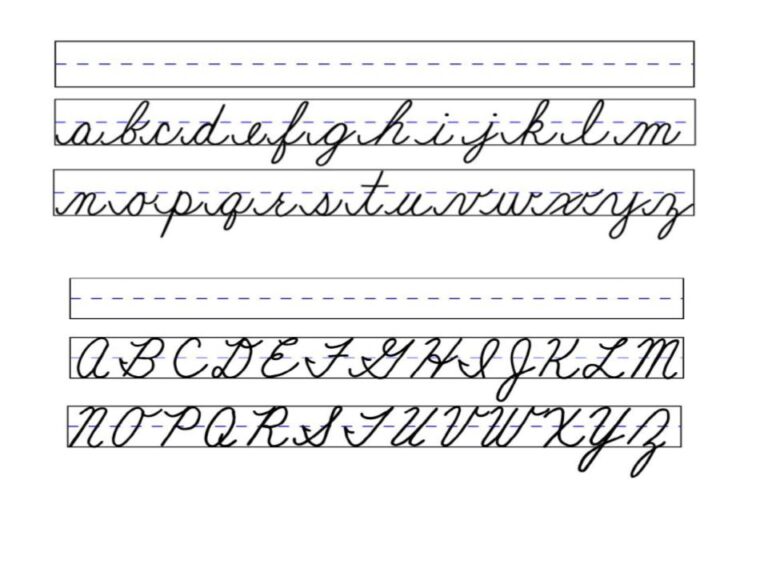PDF Store - Cursive Characters